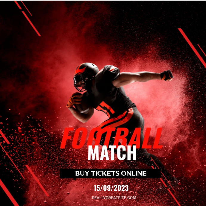 Plantilla de Football match template | PosterMyWall