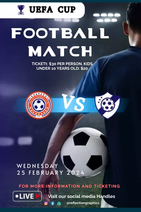 Plantilla de Football Match template | PosterMyWall