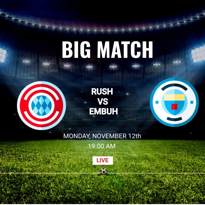 Football match template | PosterMyWall