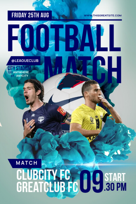 Football Match Template Poster | PosterMyWall