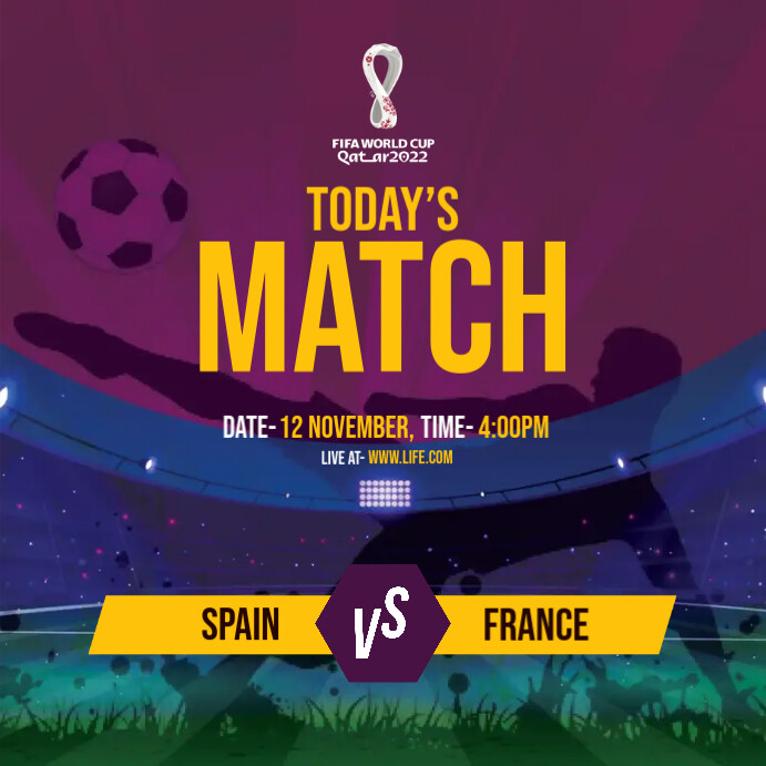 Copy of Football Match Timing Post | PosterMyWall