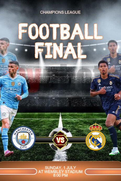 Copy of Football Matchday Final Template | PosterMyWall