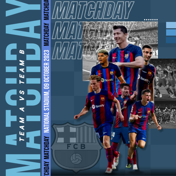 Football Matchday Instagram Post Template | PosterMyWall