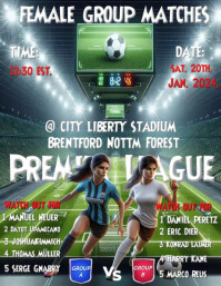 Football Matches Editable Flyer Template | PosterMyWall