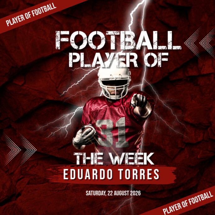 Copy of Football MVP Template | PosterMyWall