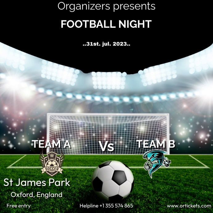 Plantilla de football night | PosterMyWall