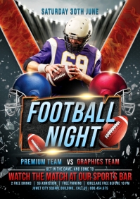 Football Night Tournament Flyer / Poster Template | PosterMyWall