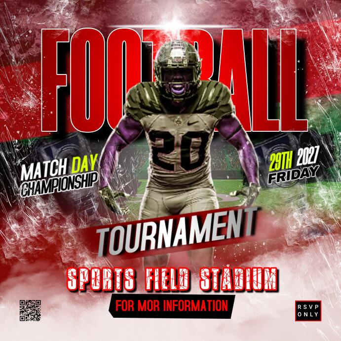 Football or soccer poster Template | PosterMyWall