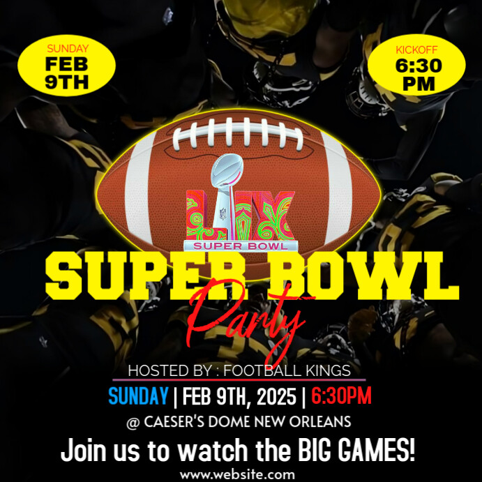 Football Party Template | PosterMyWall