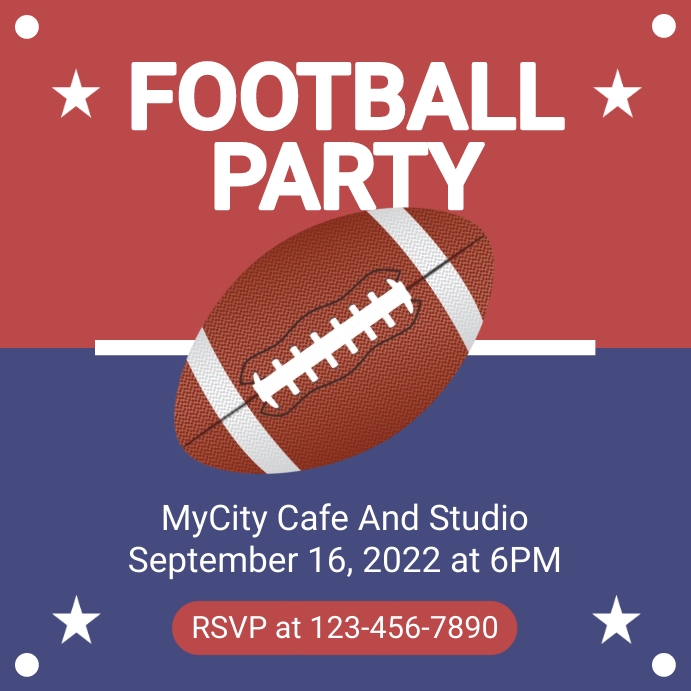 Football Party Flyer Template | PosterMyWall