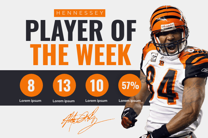 Copy of Football player of the week poster | PosterMyWall