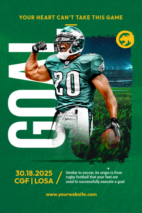 Copy of Football Player Poster | PosterMyWall