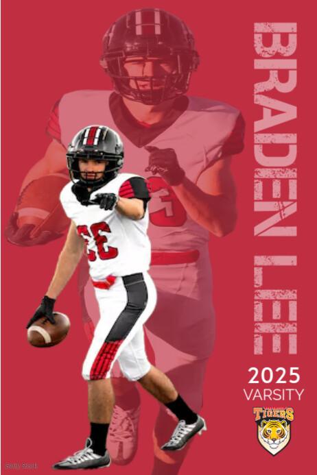 Football Player Poster Template | PosterMyWall