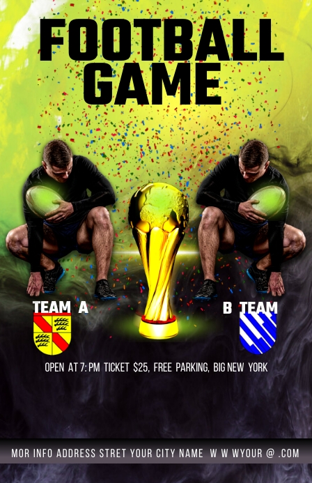 football poster ad design (2) Template | PosterMyWall