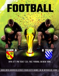 football ad design poster Template | PosterMyWall