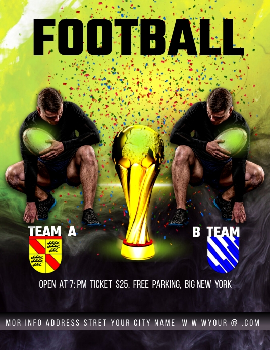 football poster ad design Template | PosterMyWall