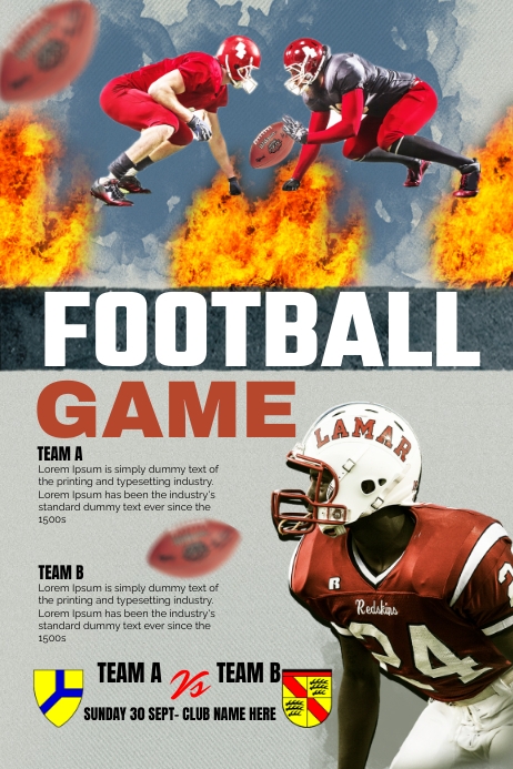 football poster ad design Template | PosterMyWall