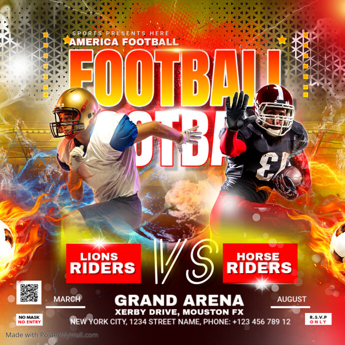 FOOTBALL POSTER Templat | PosterMyWall