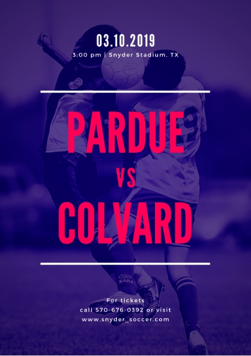 FOOTBALL POSTER Template | PosterMyWall