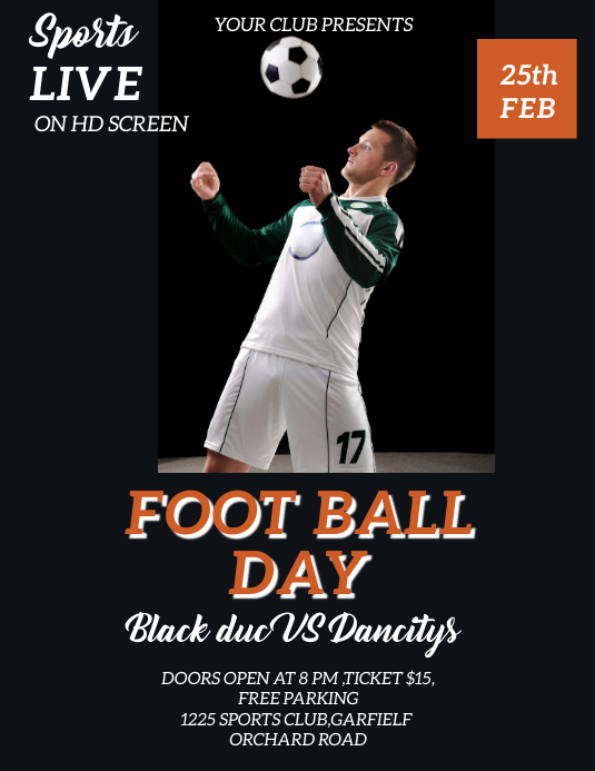 Copy of FOOTBALL POSTER | PosterMyWall