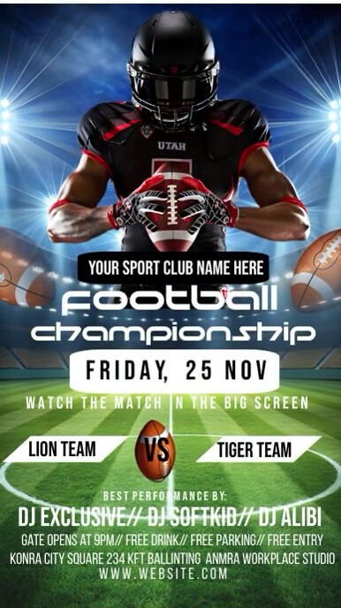 Football poster Template | PosterMyWall