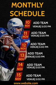 football team schedule template | PosterMyWall