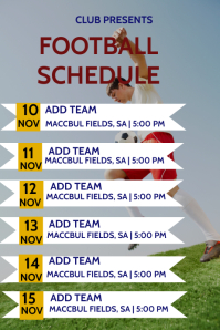 football team schedule template | PosterMyWall