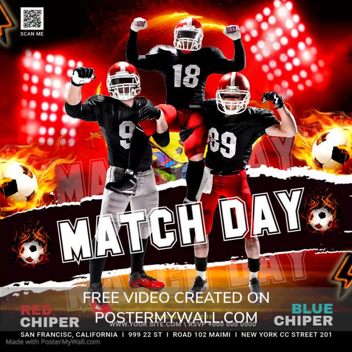 FOOTBALL POSTER Template | PosterMyWall