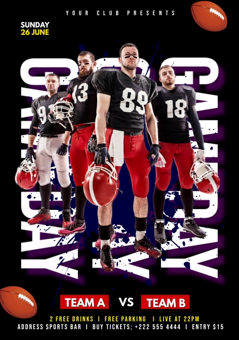 Copy of FOOTBALL POSTER | PosterMyWall
