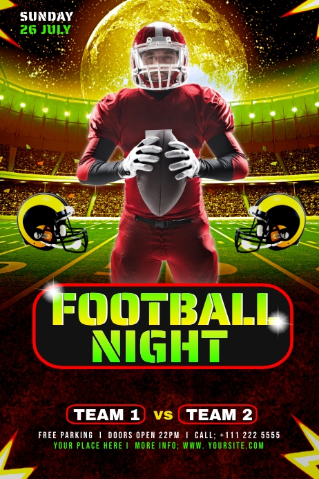 FOOTBALL POSTER Template | PosterMyWall