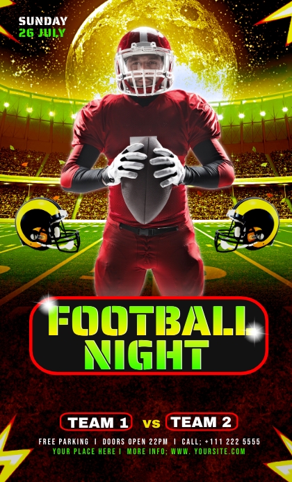 FOOTBALL POSTER Template | PosterMyWall