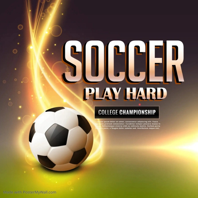 Copy of Football poster design template | PosterMyWall