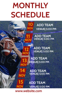 football team schedule template | PosterMyWall