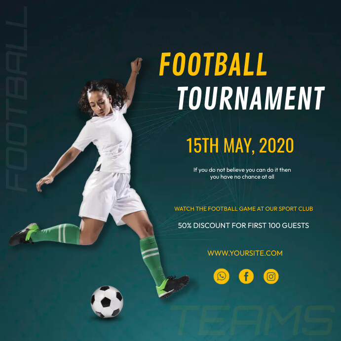 Football poster Template | PosterMyWall