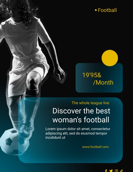 De Modèle de Flayer D'affiche de Football de | PosterMyWall