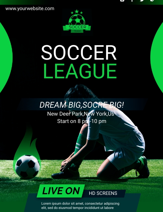 FOOTBALL POSTER FLAYER TEMPLATE | PosterMyWall