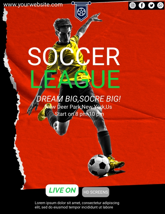 Templat Poster Sepak Bola | PosterMyWall
