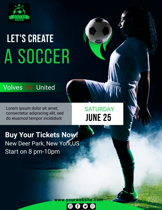 FOOTBALL POSTER FLAYER TEMPLATE | PosterMyWall