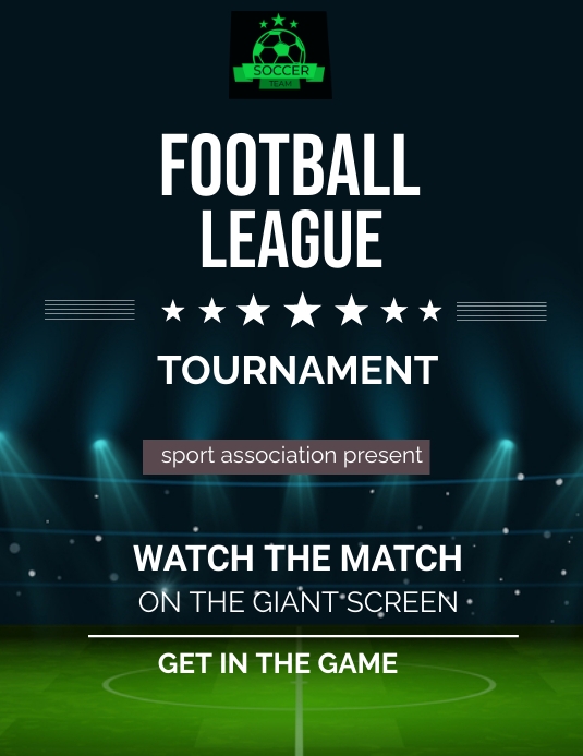 FOOTBALL POSTER FLAYER TEMPLATE | PosterMyWall