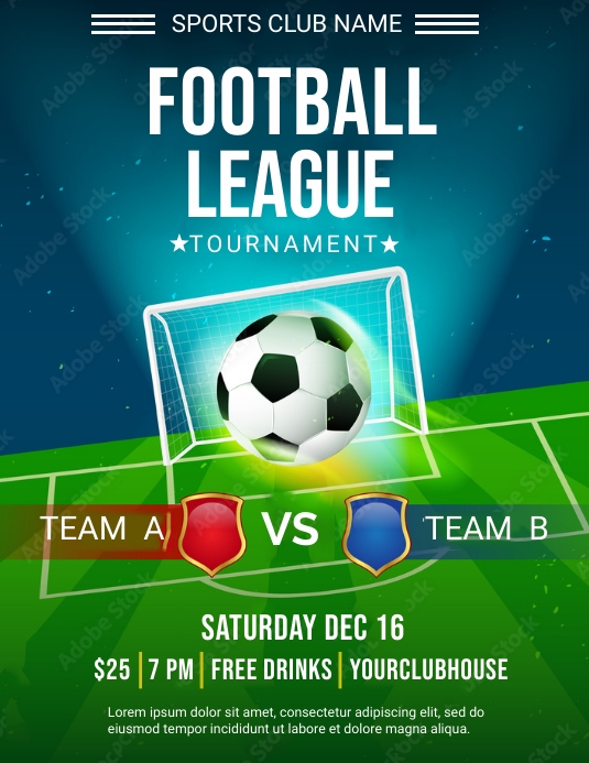FOOTBALL POSTER FLAYER TEMPLATE | PosterMyWall