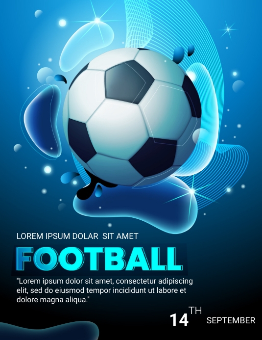FOOTBALL POSTER FLAYER TEMPLATE | PosterMyWall