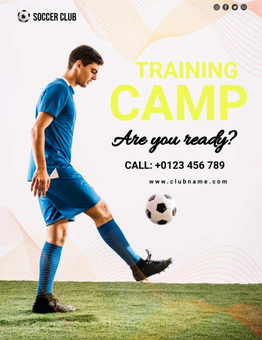 De Modèle de Flayer D'affiche de Football de | PosterMyWall