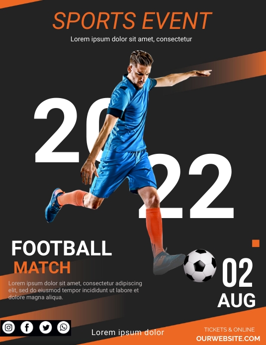 FOOTBALL POSTER FLAYER TEMPLATE | PosterMyWall