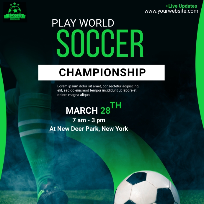 Copy of FOOTBALL POSTER INSTRAGRAM TEMPLATE | PosterMyWall