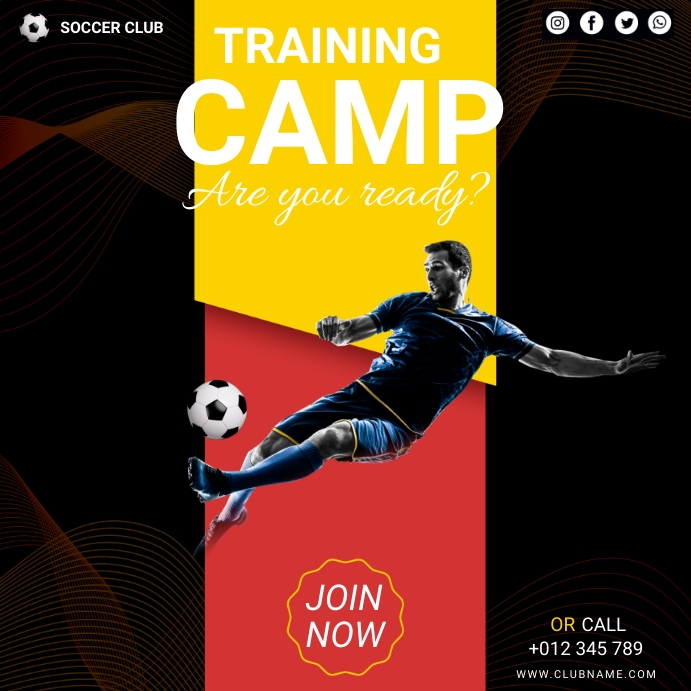 FOOTBALL POSTER INSTRAGRAM TEMPLATE | PosterMyWall