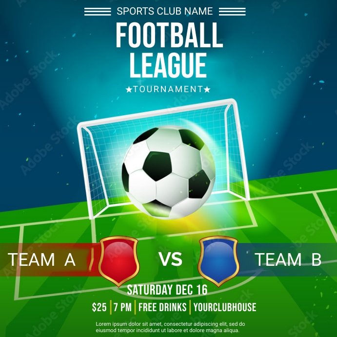 FOOTBALL POSTER INSTRAGRAM TEMPLATE | PosterMyWall