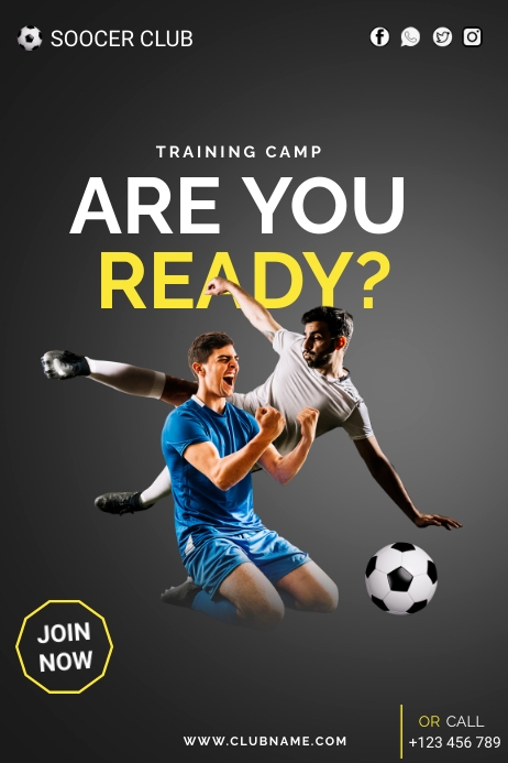 FOOTBALL POSTER POSTER TEMPLATE | PosterMyWall