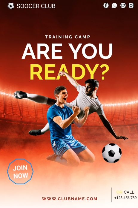 FOOTBALL POSTER POSTER TEMPLATE | PosterMyWall