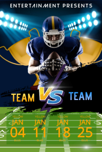 Football Sports Team Schedule Template | PosterMyWall