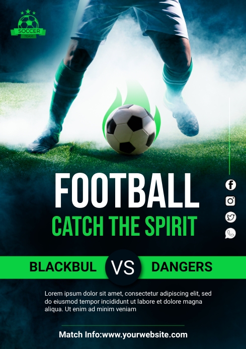 FOOTBALL POSTER TEMPLATE | PosterMyWall